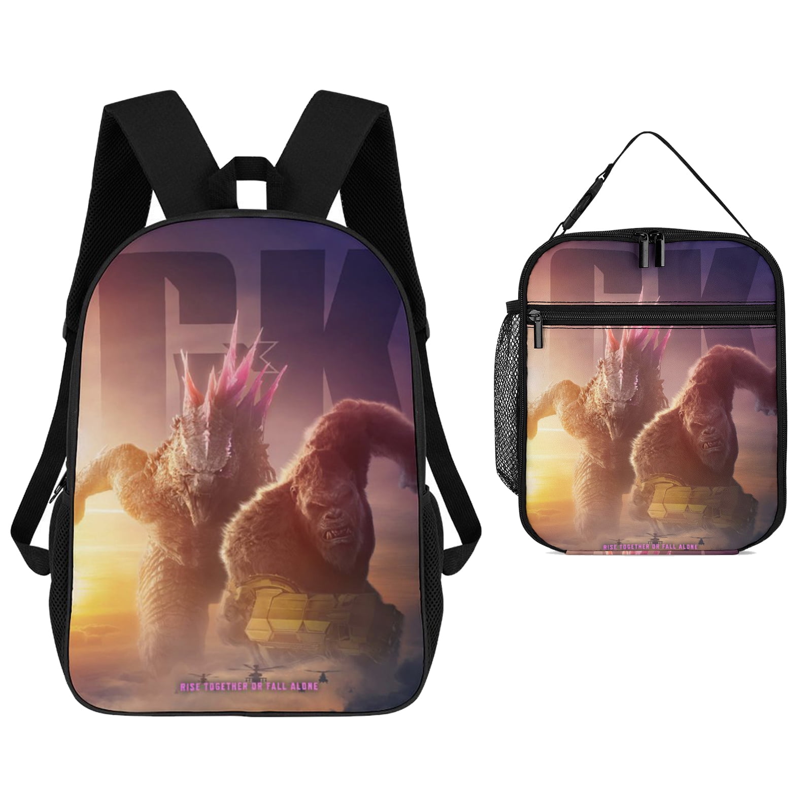 2Pcs Godzilla Backpack With Godzilla Lunch Bag, Fans Gift, Godzilla ...