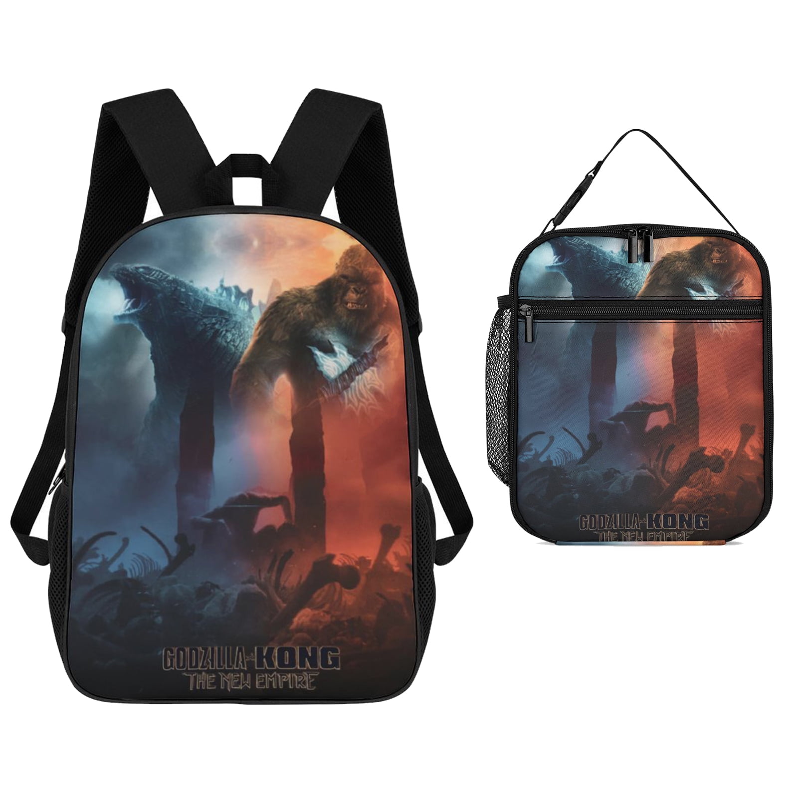 2Pcs Godzilla Backpack With Godzilla Lunch Bag, Fans Gift, Godzilla ...