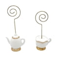 2Pcs Gold Foil Teacup Table Name Stand Iron Wire Photo Holder with ...