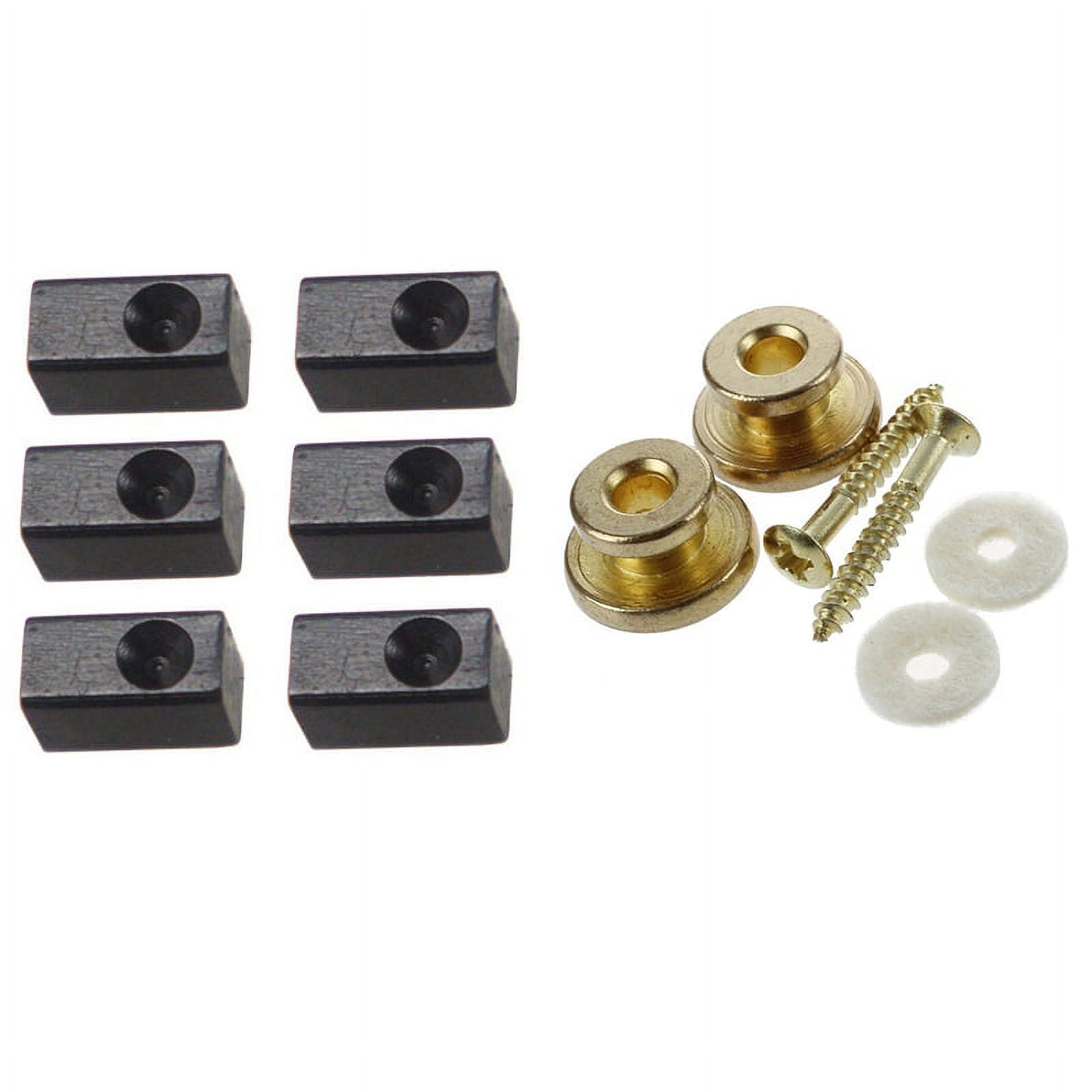 2Pcs Golden Strap Button with Mounting Screw & 6 Pieces Guitar Tremolo ...