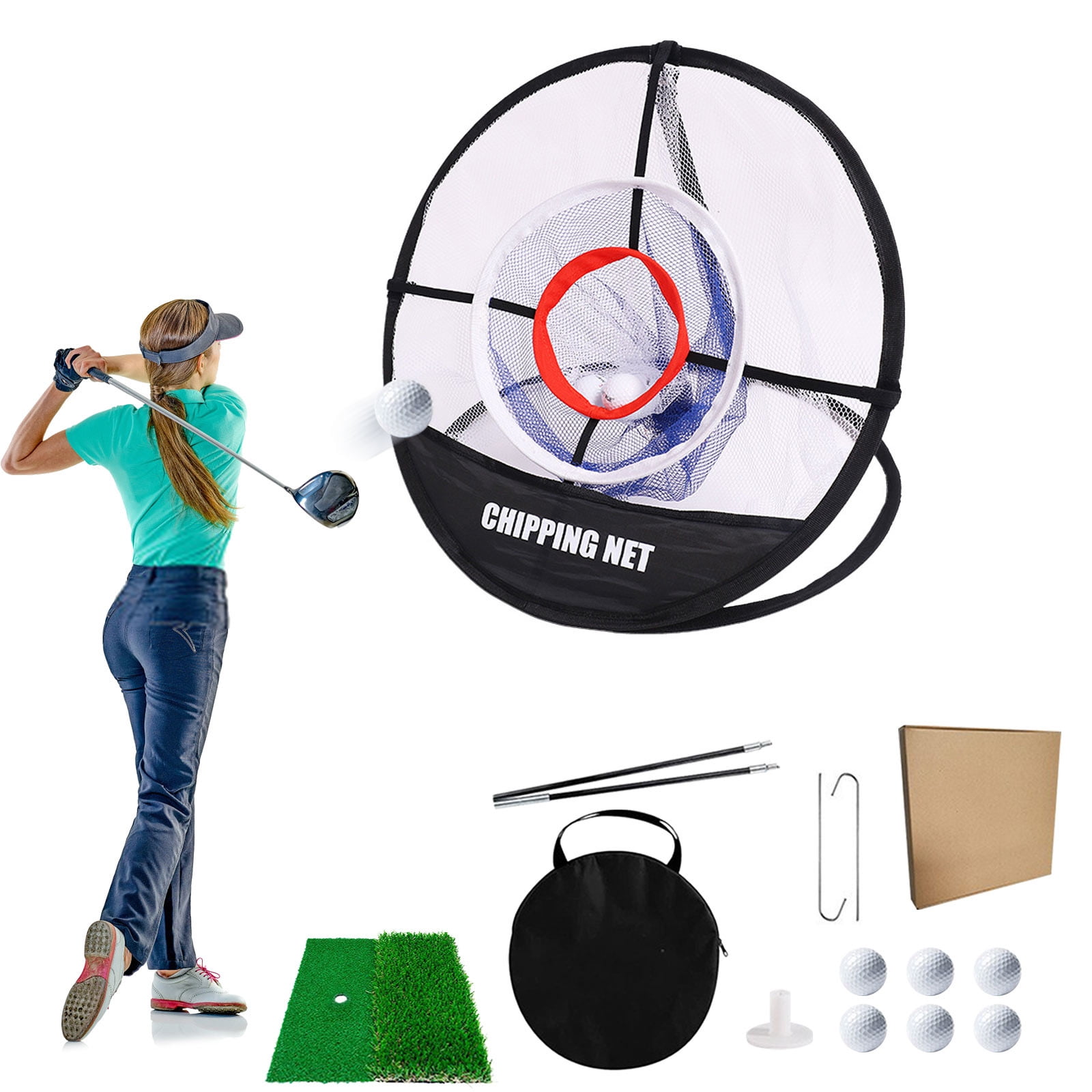 2Pcs Golf Chipping Net under $5! Yannianjz Golf Chipping Net, Practice ...
