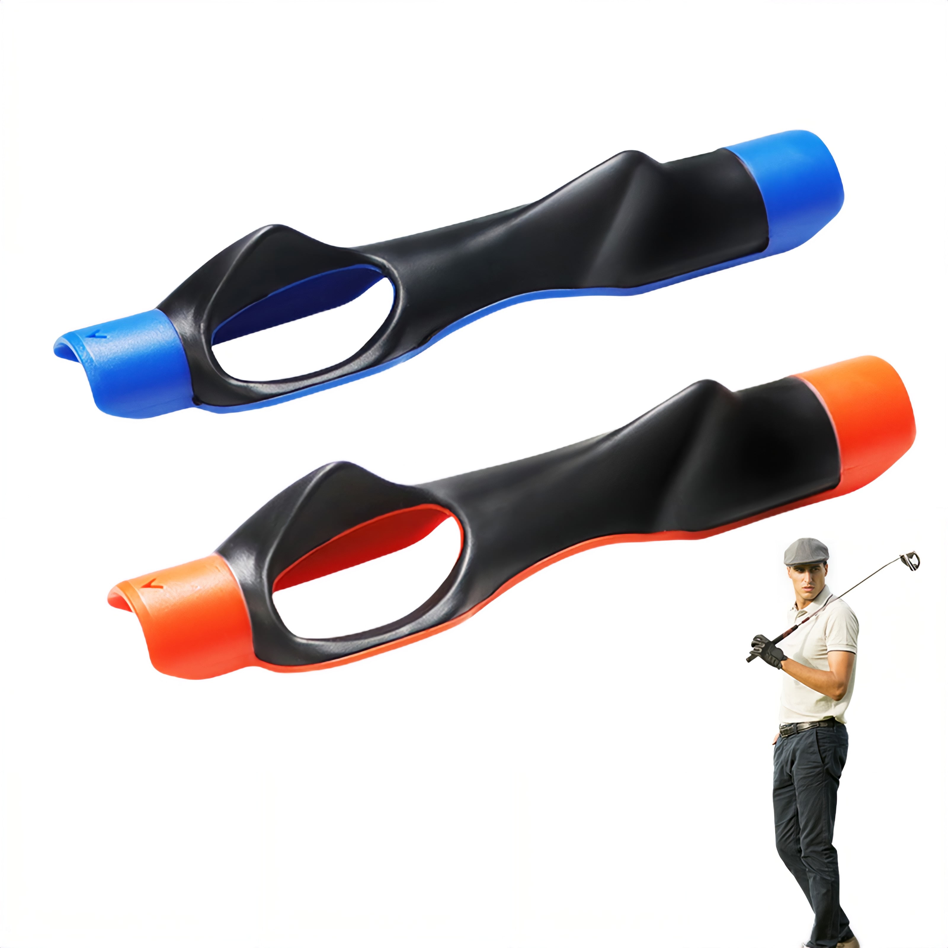 2Pcs Golf Club Grip Trainer: Non-Slip Golf Club Grip Corrector 6" Long ...