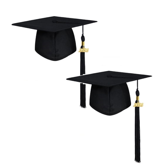 2Pcs Graduation Cap Tassel For Commencement Adult Mortarboard Hat With ...