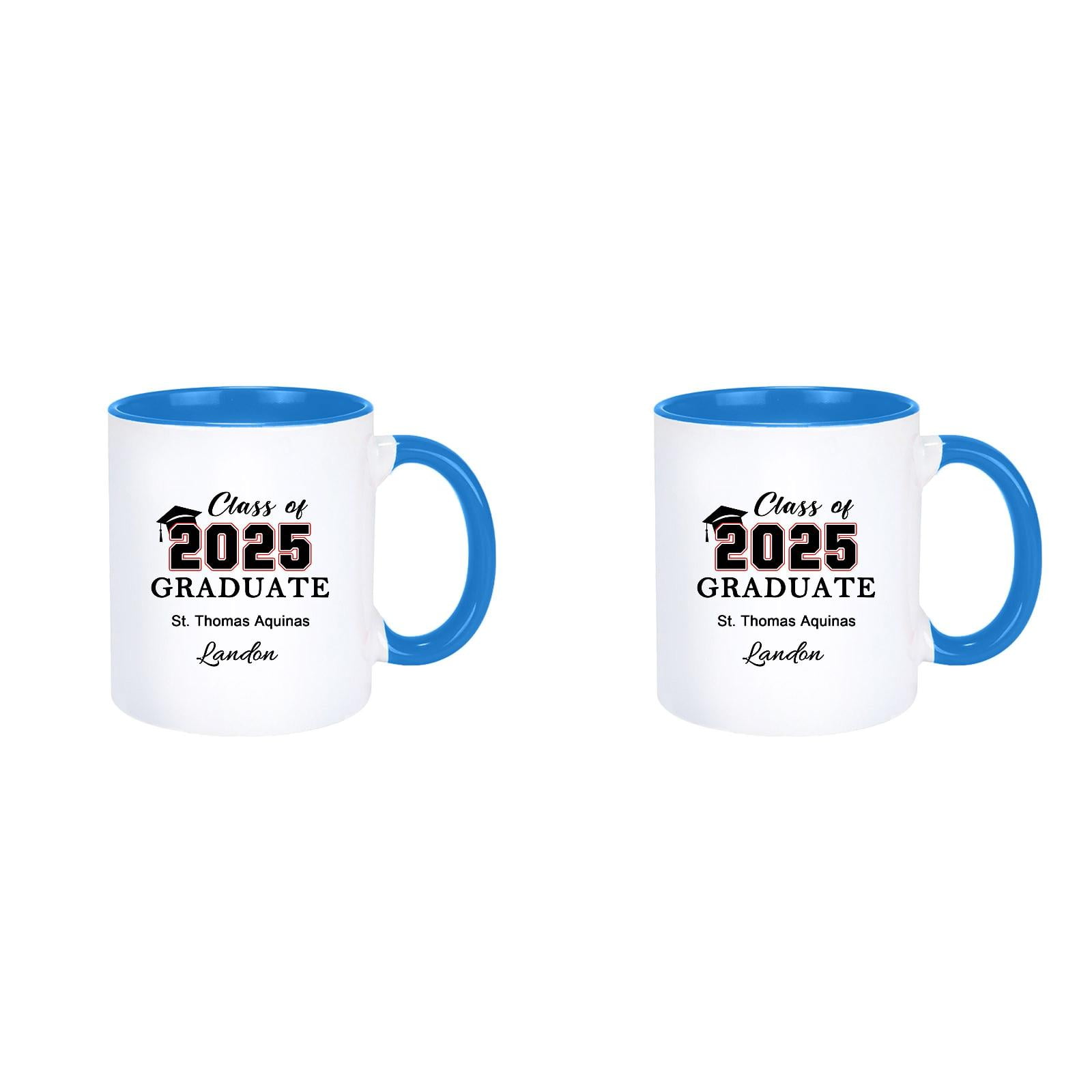 2Pcs Graduation For Her Him Custom Graduation Mug With Name Class Of ...