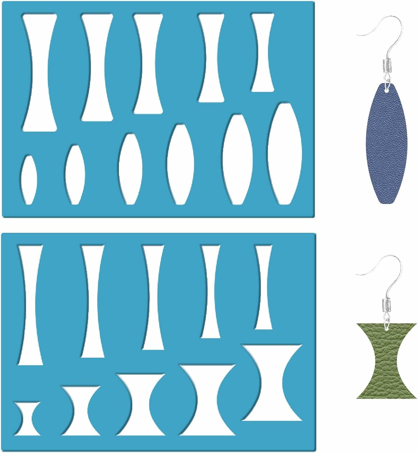 2Pcs Graphic Template Reusable Geometry Plastic Cutouts Cutting ...