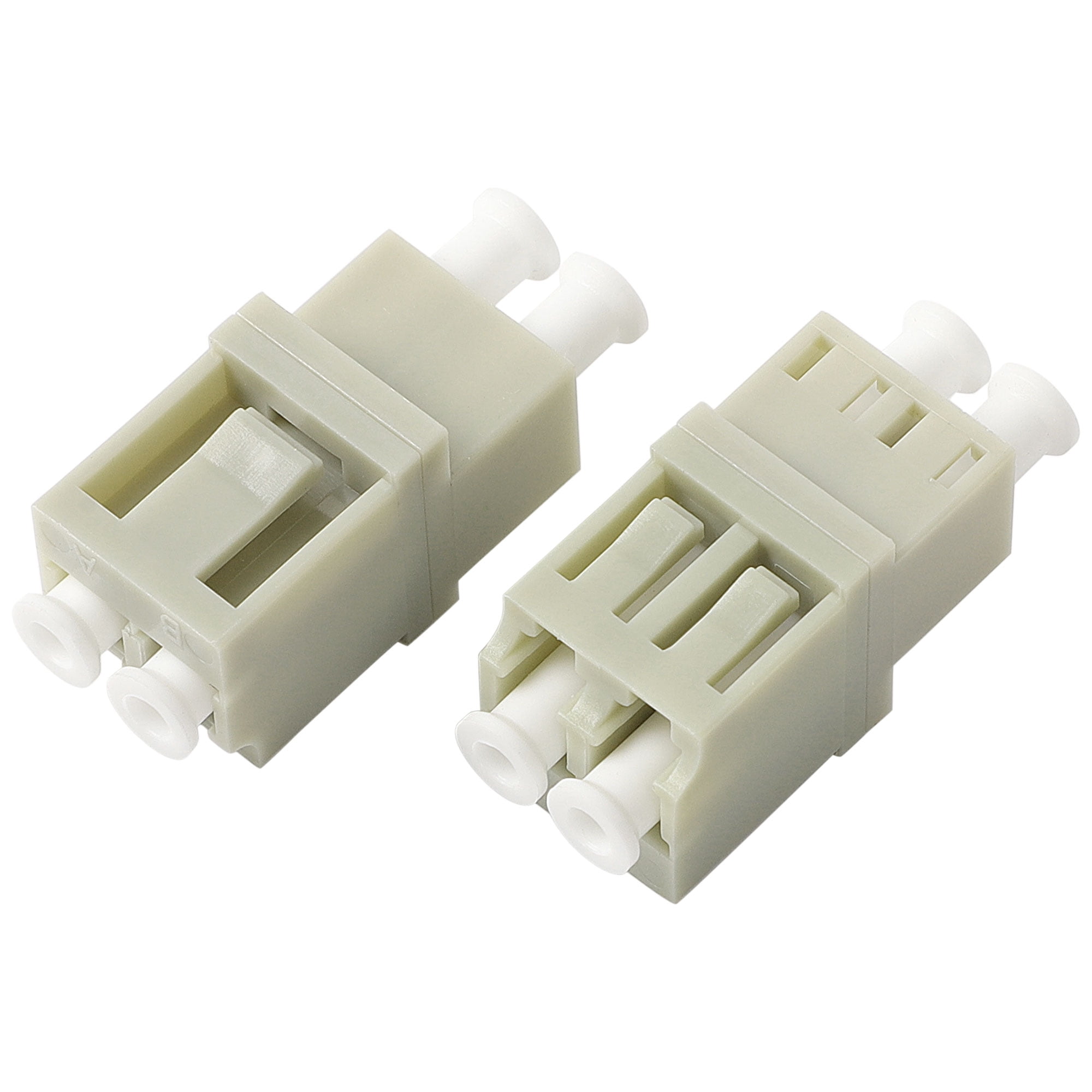 2Pcs Gray Shell MM Flanged Duplex Fiber Optic Connector LC to LC ...