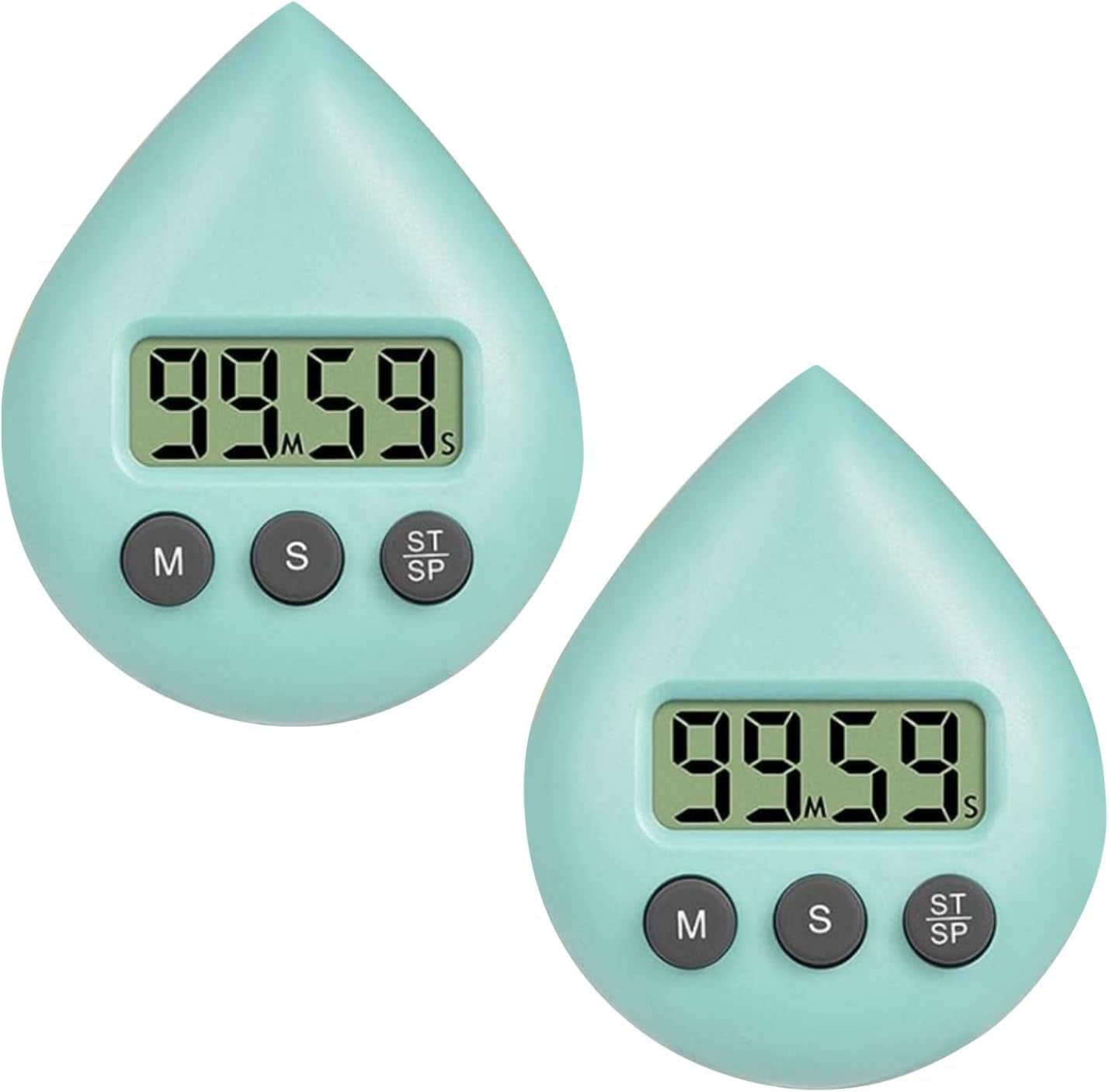 2Pcs Green Shower Timer for Adults, Digital Shower Clock with Timer ...
