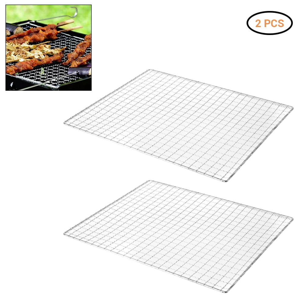 2Pcs Grill Mesh Mats Stainless Steel Non Stick Mesh Grill Mats Back ...