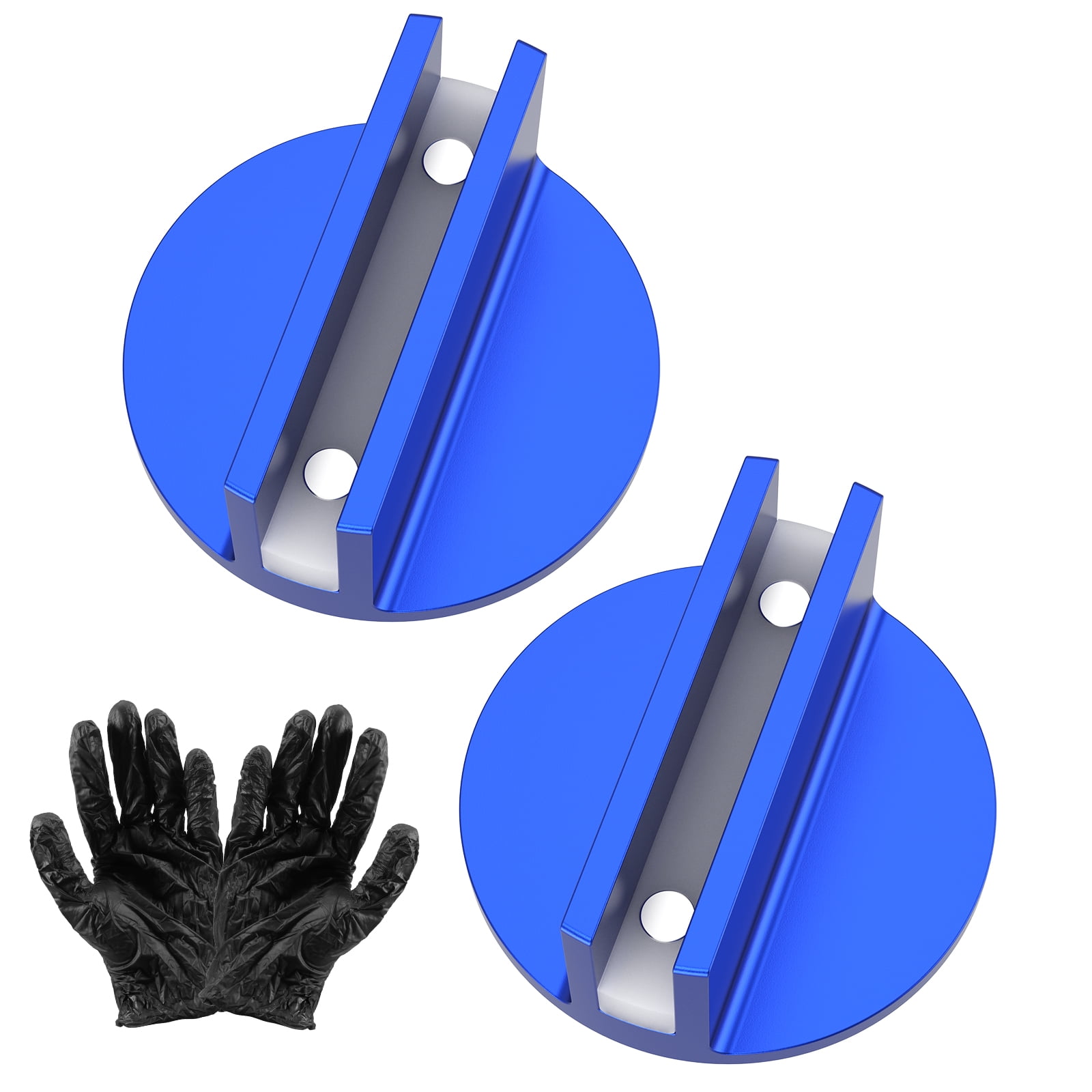 2Pcs Grooved Magnetic Jack Pad Universal Nonslip Pinch Weld Slotted ...