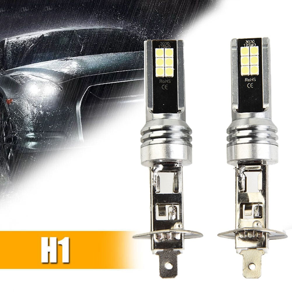 2PCS H1 LED Headlight Bulb Conversion Kit High Low Beam 100W 6500K ...