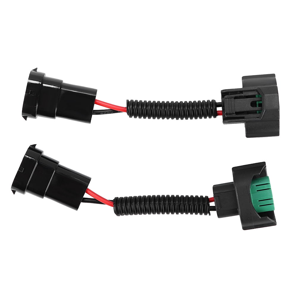 2Pcs H11 Bulb Lamp Base Adapter Socket Female Male Wire Plug Harness ...