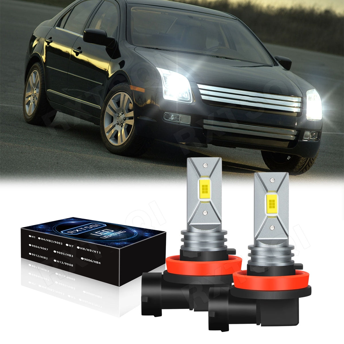 2Pcs H11 LED Bulbs For Ford Fusion 2006-2020 H11 LED Headlight Bulbs ...