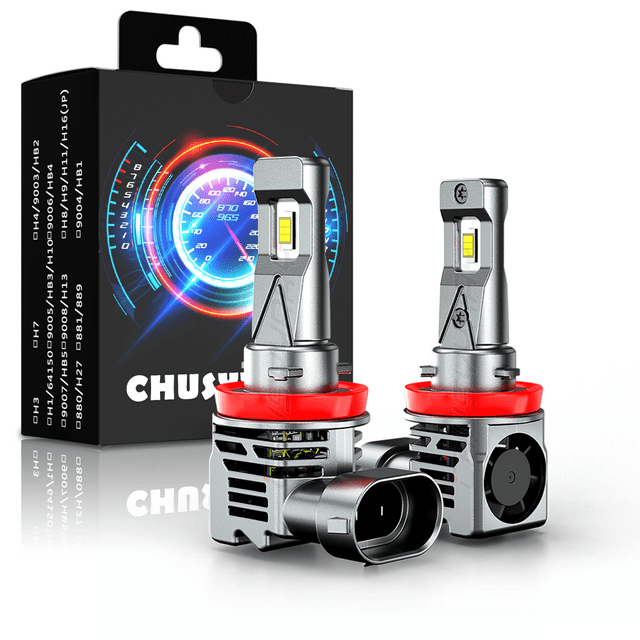 2Pcs H11 LED Headlight Conversion Kit H8 H9 High Low Beam Bulb Super ...