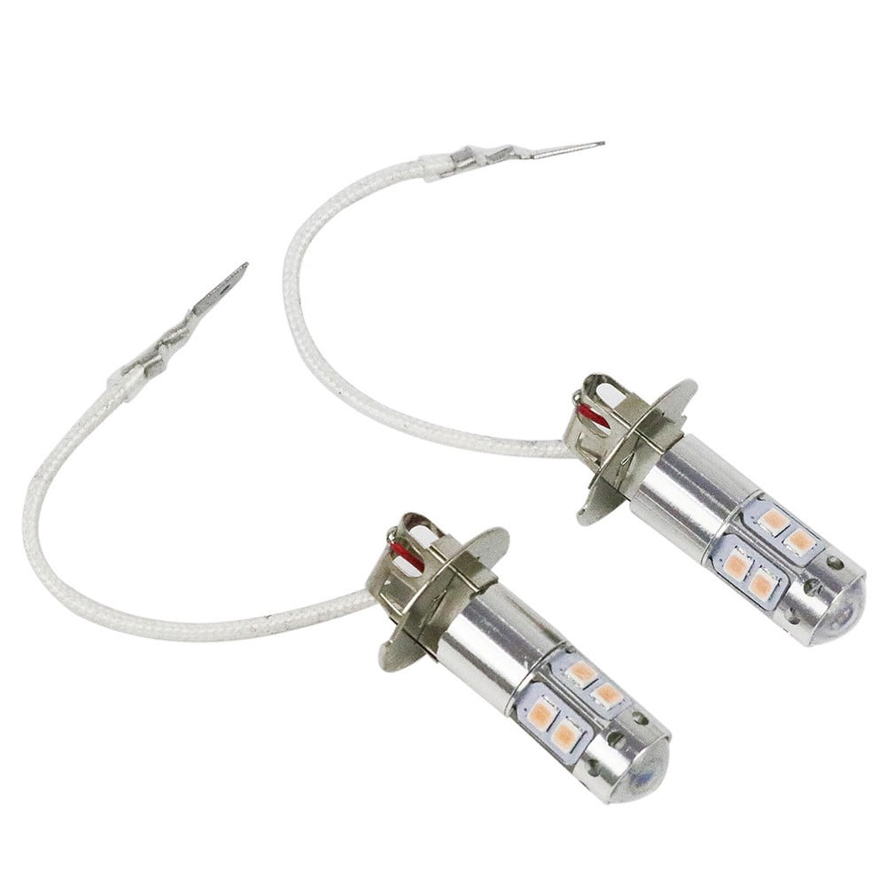 2Pcs H3 Led Fog Light 100W 3000K High Power Yellow Driving Bulbs Fog ...