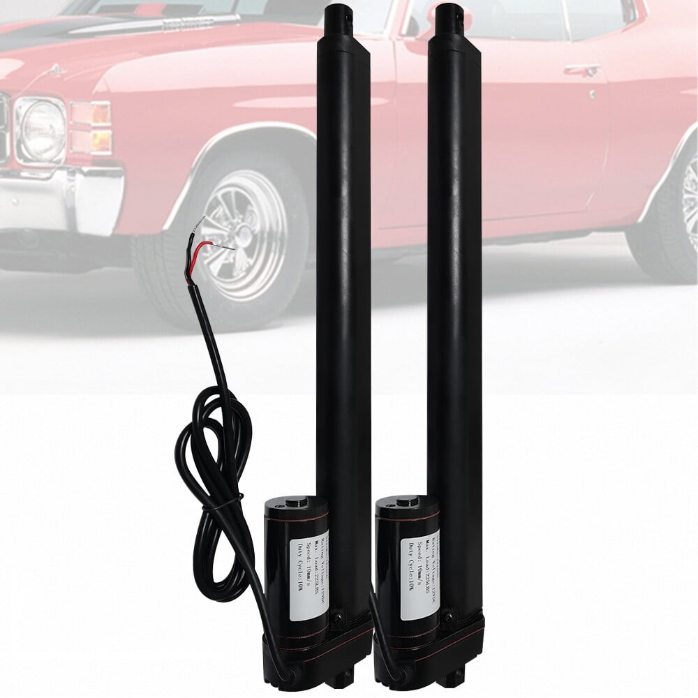 2Pcs HD Black Linear Actuator 12" inch Stroke 225 Lb Pound Max Lift 12V ...