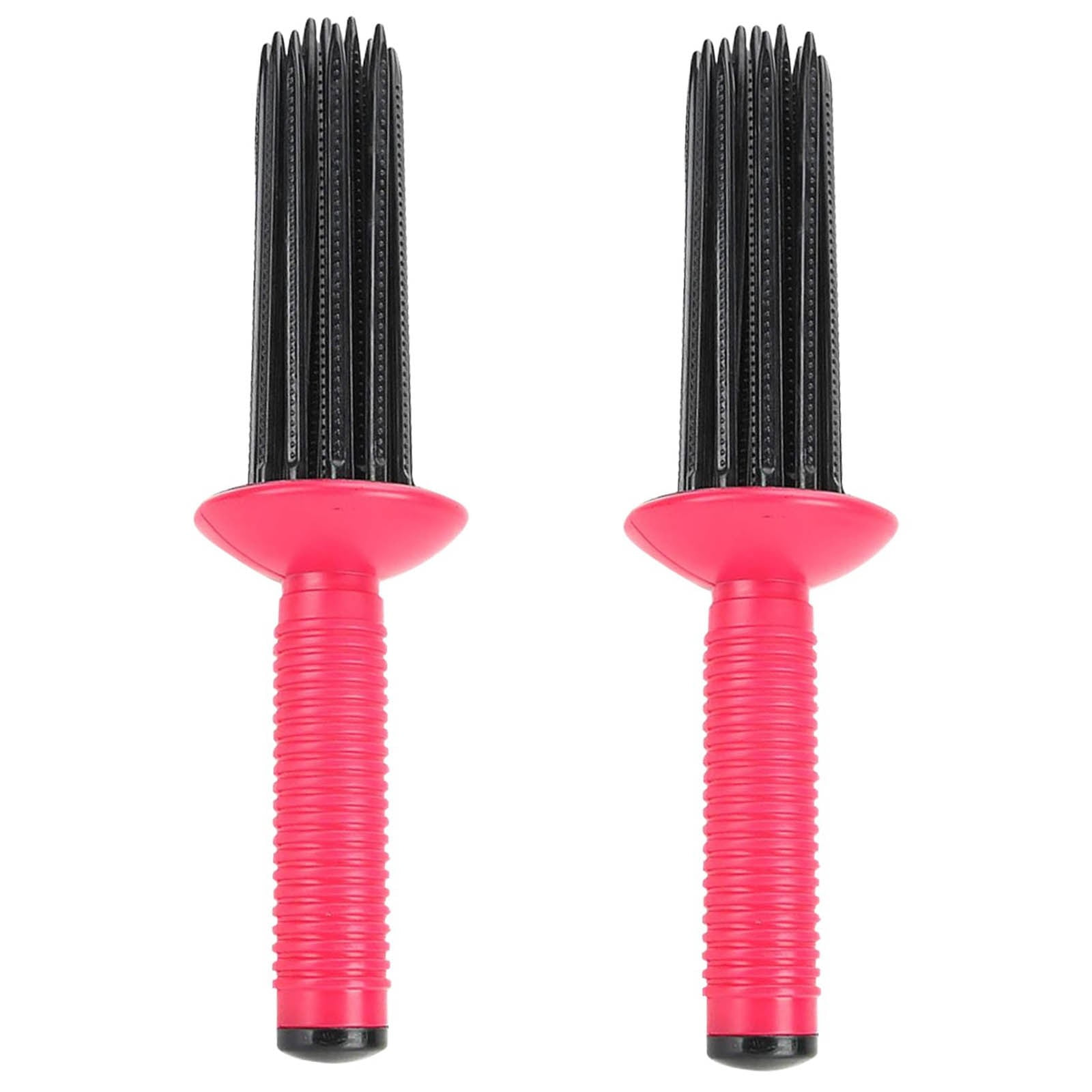 2Pcs Hair Curling Roll Comb, Round Hair Brush with Teeth, 25x4cm, , for ...
