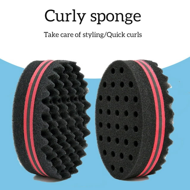 2Pcs Hair Sponge For Curls Men Women Kids Barber Hair Brush Sponge ...