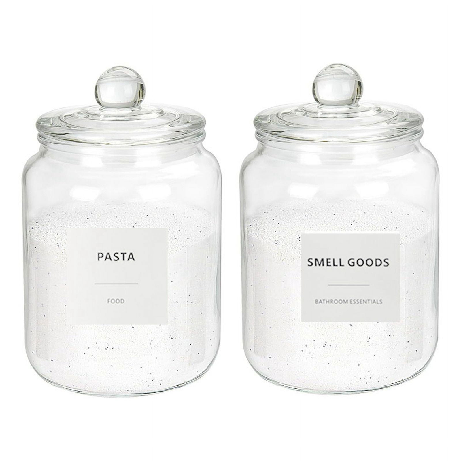 2Pcs Half Gallon Glass Jars with Airtight Lids for Laundry Detergent ...