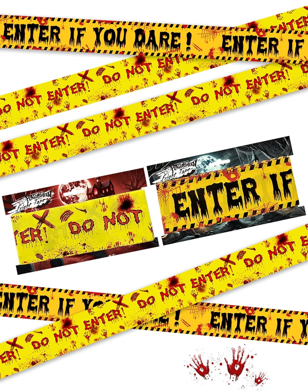 2Pcs Halloween Caution Tape Bundle, 164Ft x 3Inch Caution Tape ...