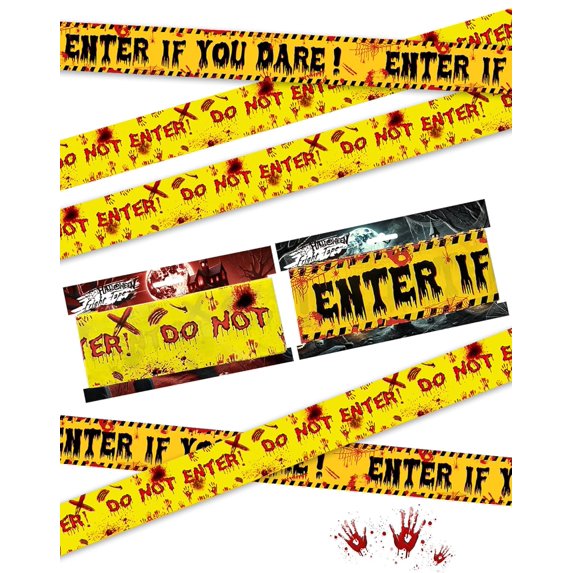 2pcs Halloween Caution Tape Bundle 164ft X 3inch Caution Tape