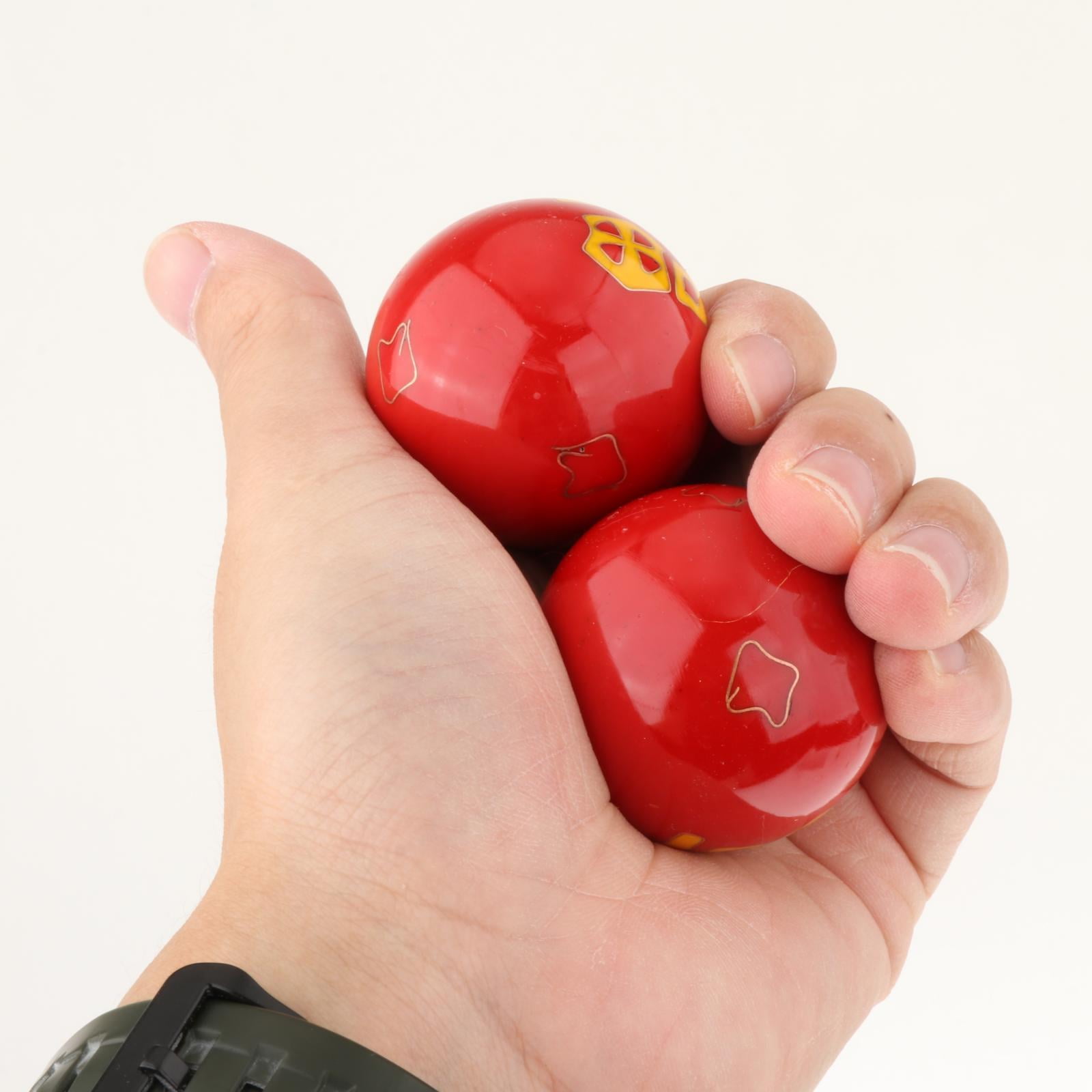 2Pcs Hand Massage Balls Chinese Baoding Balls with Storage Box Fitness ...