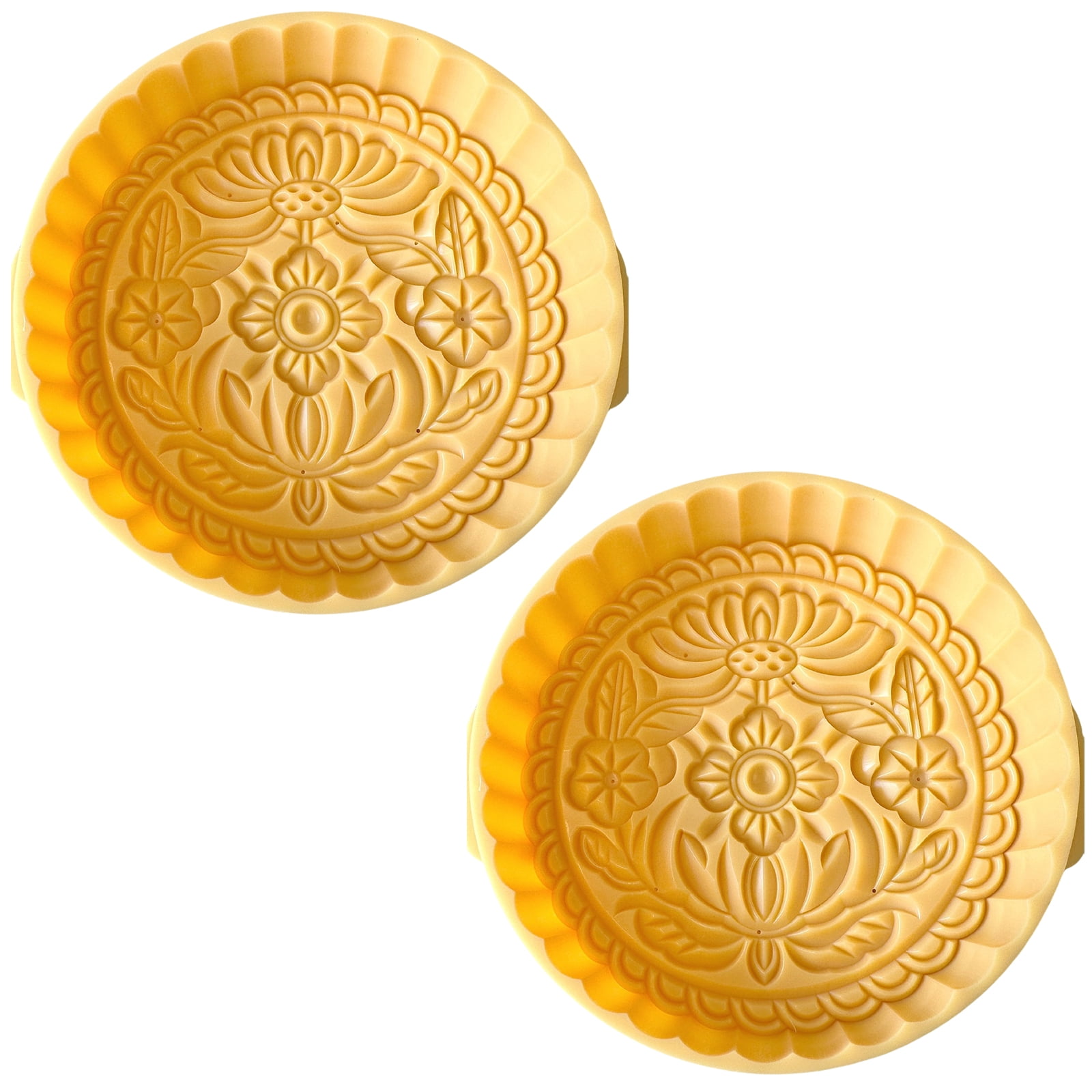 2Pcs Hand Press Pastries Mold Traditional Pattern Biscuit Cutter Cake ...