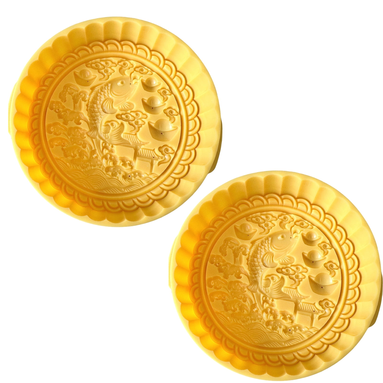 2Pcs Hand Press Pastries Mold Traditional Pattern Biscuit Cutter Cake ...