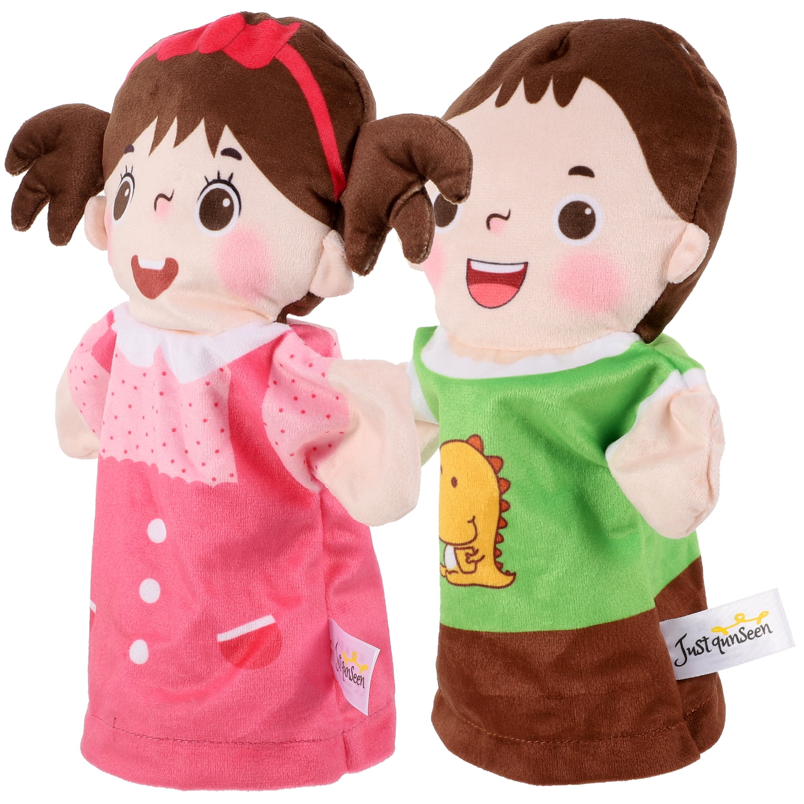 2Pcs Hand Puppet Figures Story Doll Figures Hand Puppets Realistic ...
