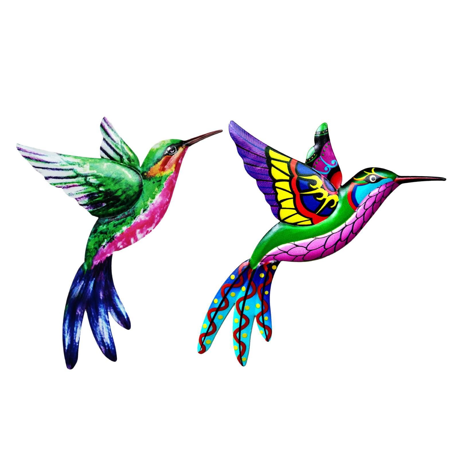 2Pcs Handmade Metal Hummingbird Wall Decor for home and garden indoor ...
