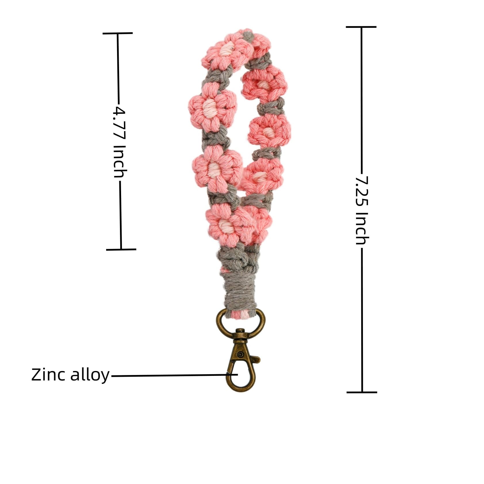 2Pcs Handmade Wristlet Keychain for Women Macrame Lanyards for Keys ...