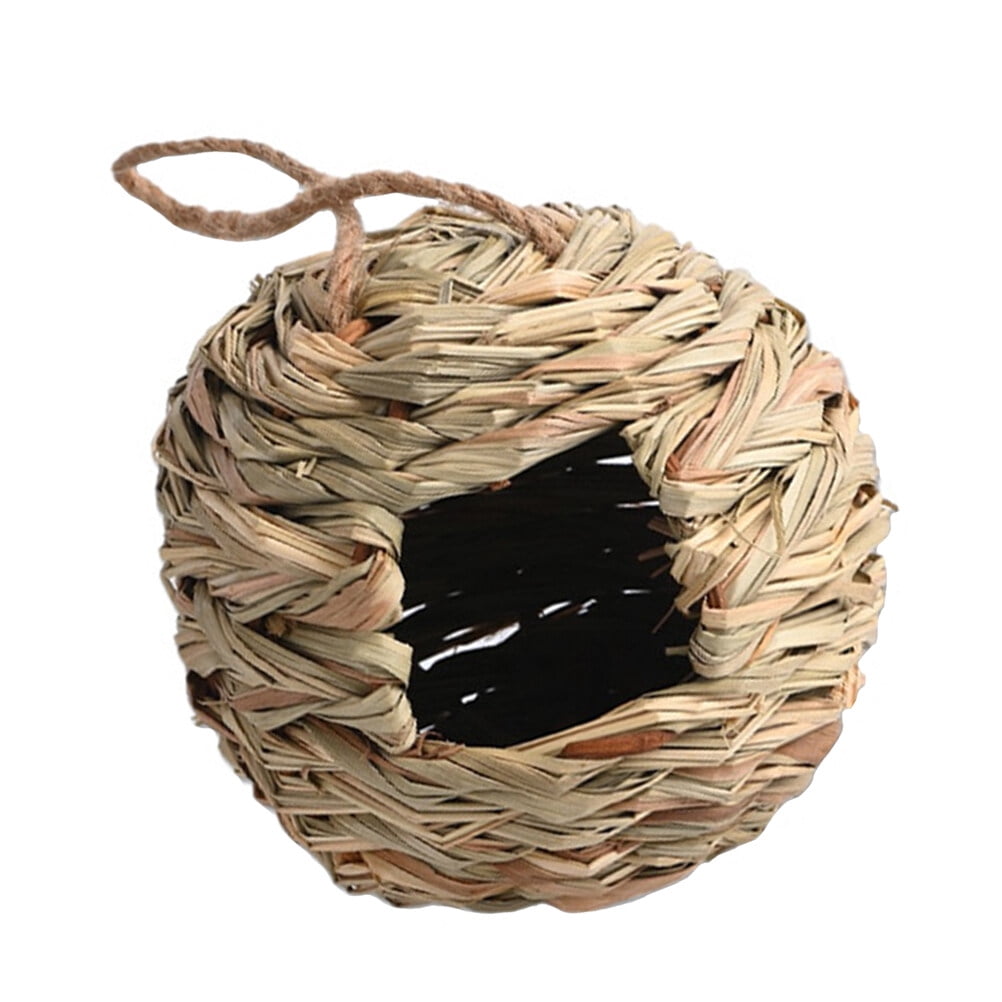 2Pcs Handwoven Hummingbird House Straw Bird Nest Hut Cozy Birds Resting ...