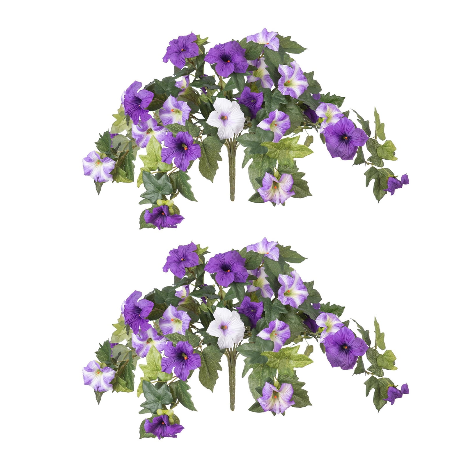 2Pcs Hanging Artificial Morning Glory UV Resistant Realistic Fake ...