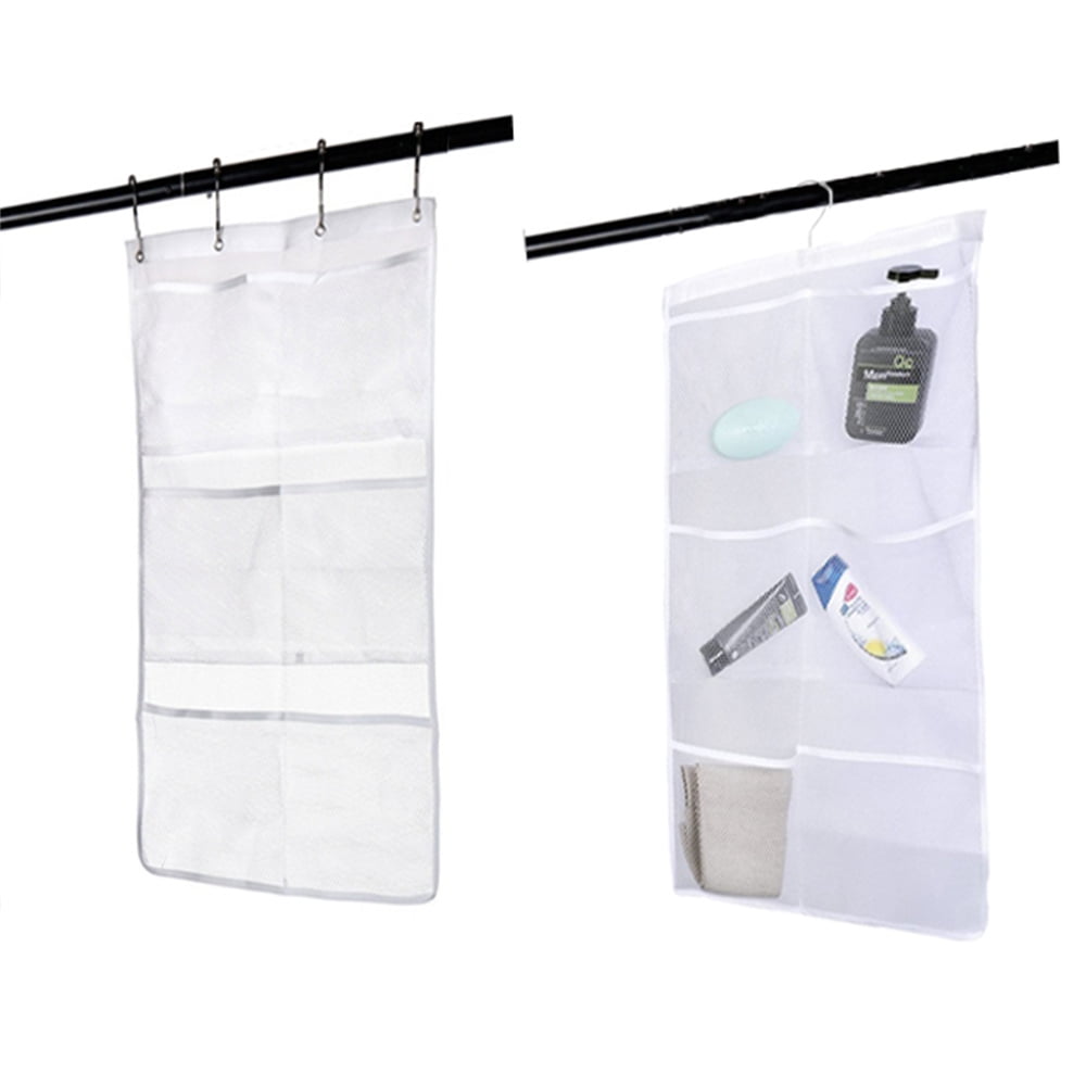 2Pcs Hanging Mesh Shower Caddy, Quick Drying, Bathroom Organizer with 6 ...