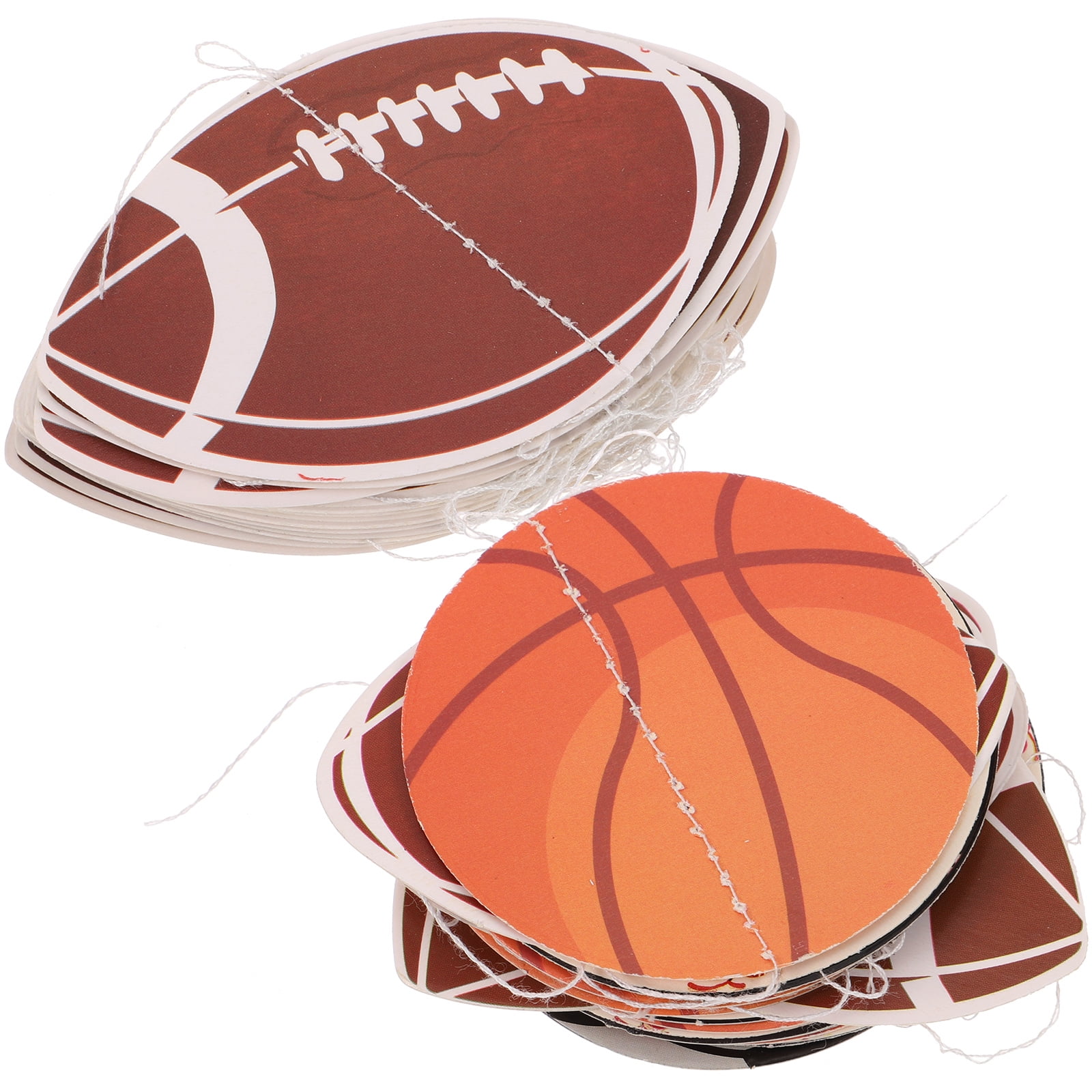 2Pcs Hanging Sports Ball Banner Garland Paper Rugby Banner Sport Themed ...