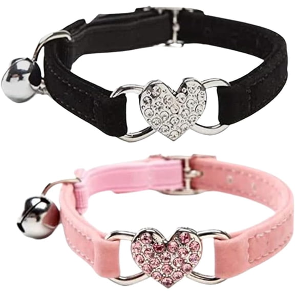 Cute Flower Embroidery Breakaway Kitten Collar with Bells,Cat Collars ...