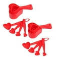 2Pcs Heart Shaped Measuring Cups Set 8 Piece Plastic Kitchen Tools ...