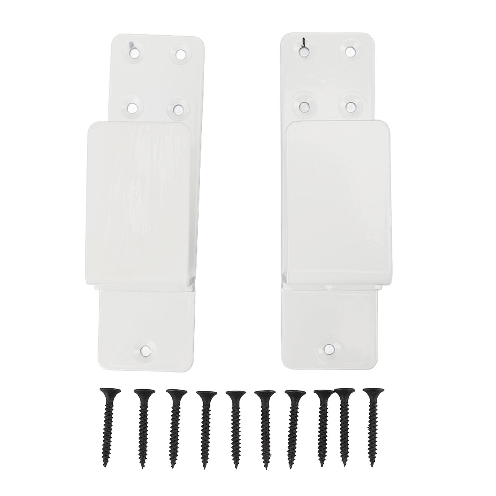 2Pcs Heavy-Duty Door Barricade Brackets Carbon Steel U-Shape Security ...