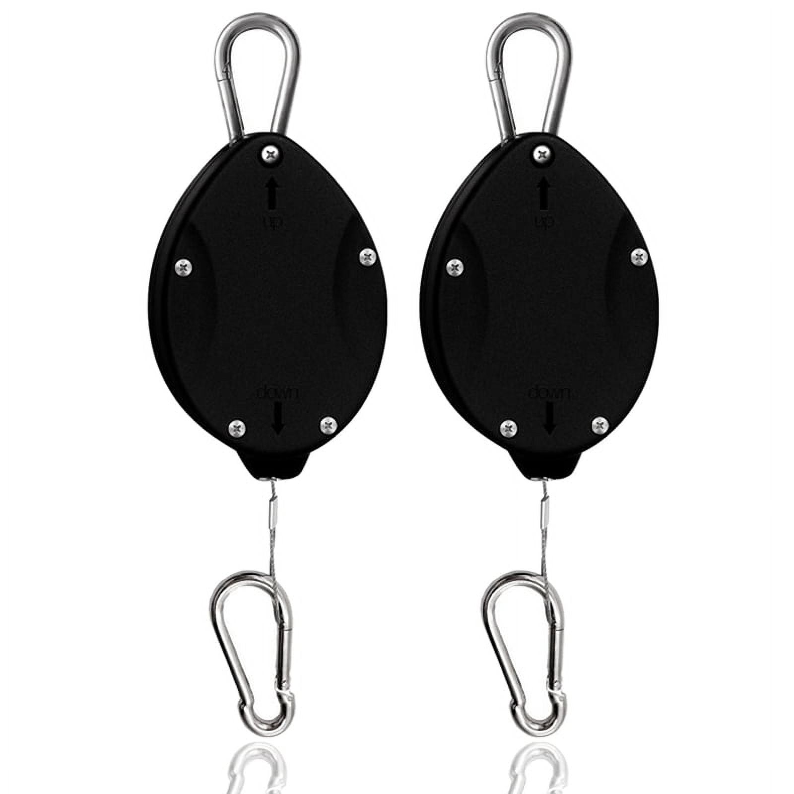 2Pcs Heavy Duty Retractable Plant Hanger Adjustable Plant Pulley Hook ...