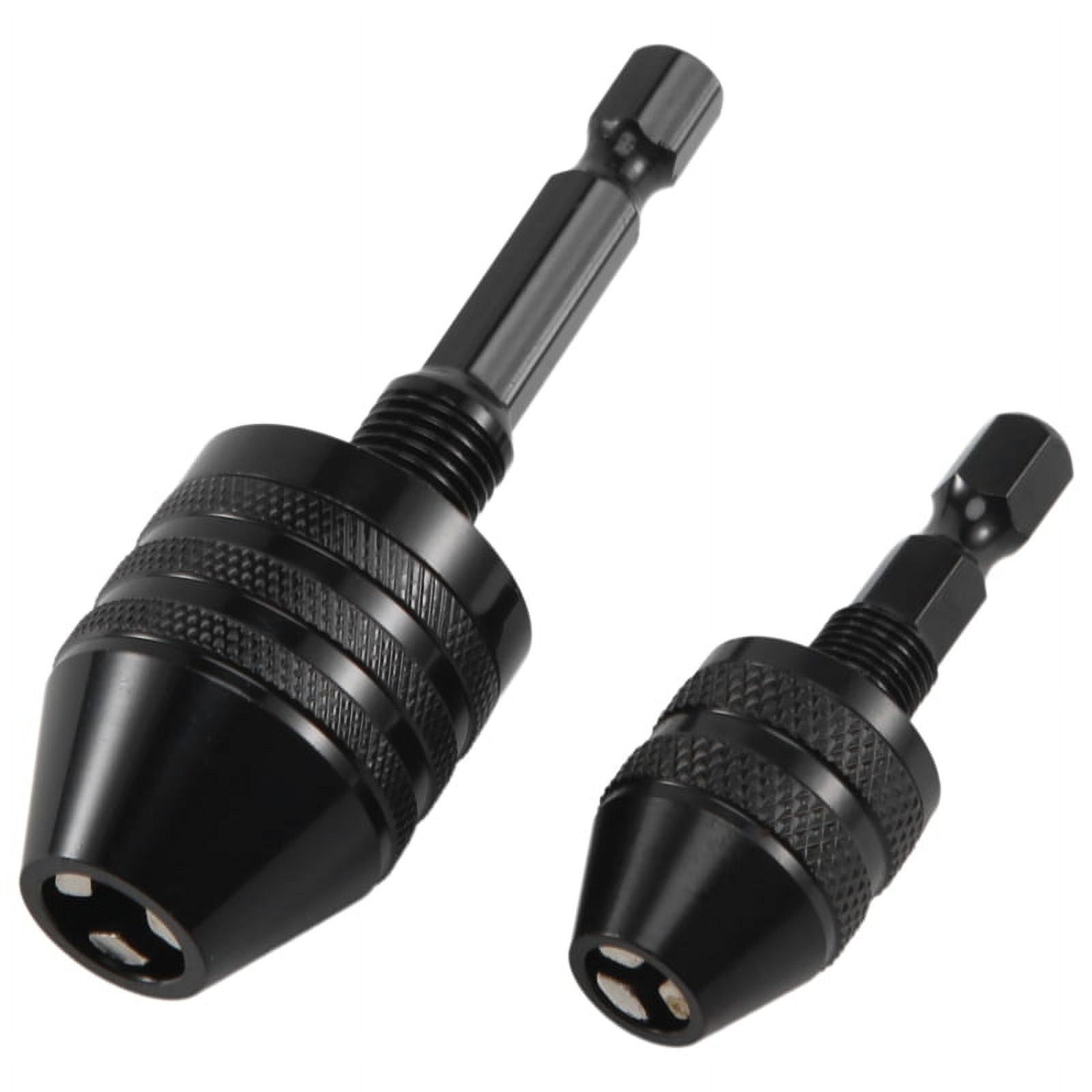 2Pcs Hex Shank Keyless Drill Chuck, Screwdriver Converter Drill Adapter ...