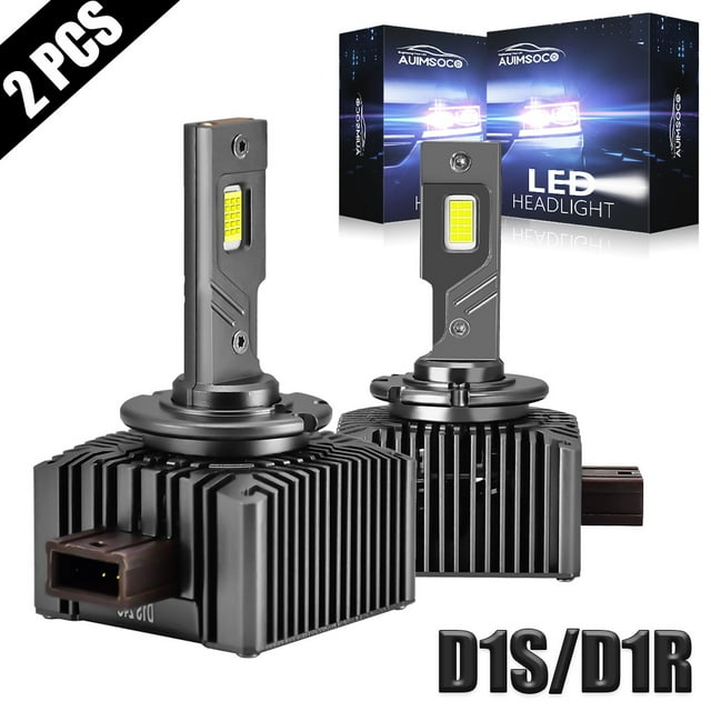 2Pcs High Low Bulbs Led Headlights D1S/D1R Combo 8000LM 6000k Super ...