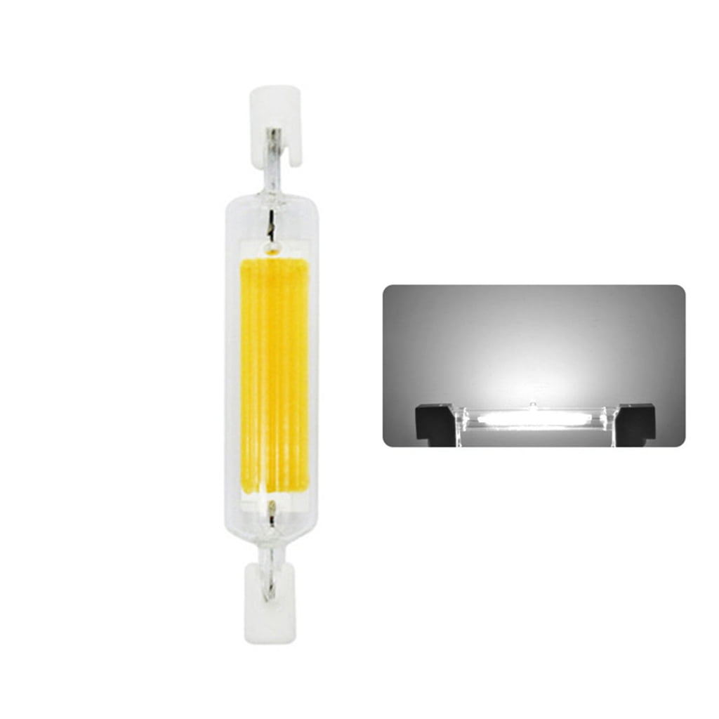 2Pcs Highlight R7S LED Lamp Glass COBs Double-Ended Lamp Horizontal ...