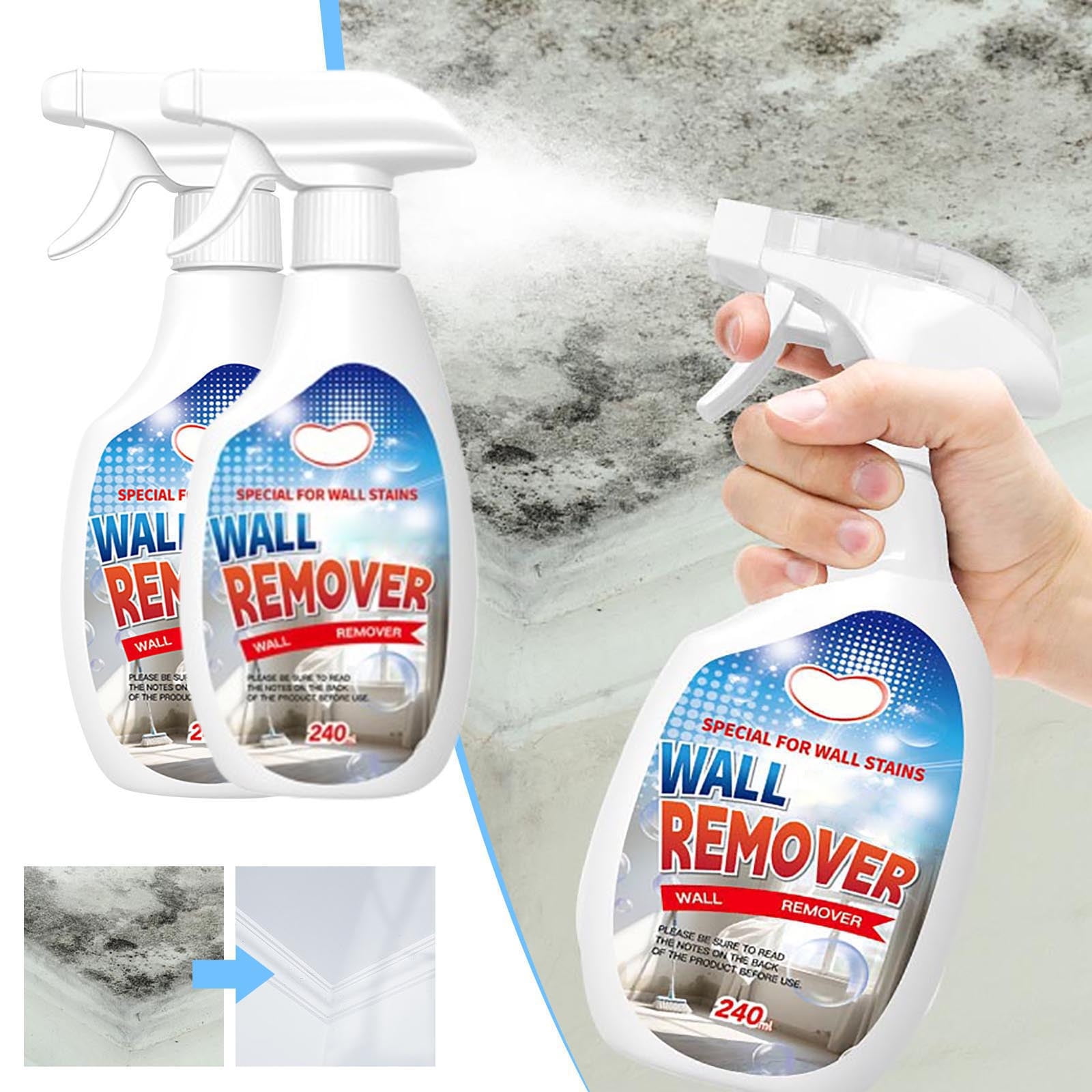 2Pcs Highly Effective Removal Spray, Wall Cleaner Spray,Stain,Dust And ...