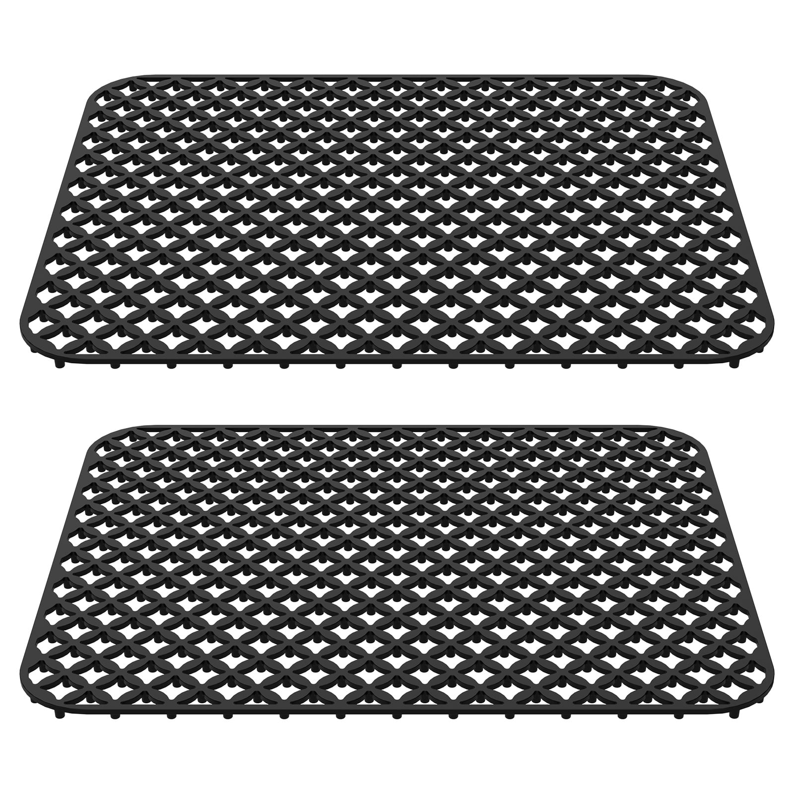 2Pcs Hollow out Silicone Sink Protector Mats Rollable Heat Resistant ...