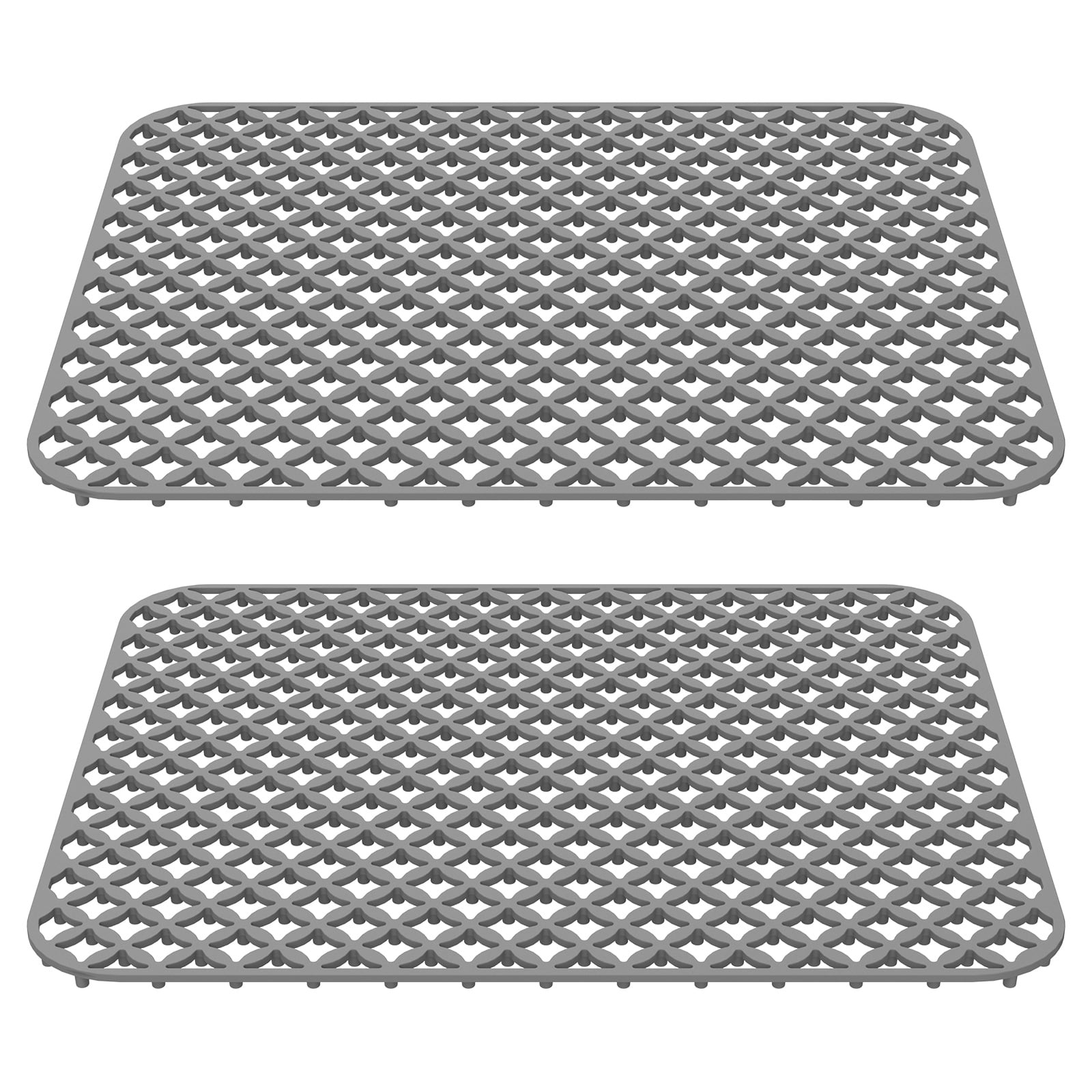 2Pcs Hollow out Silicone Sink Protector Mats Rollable Heat Resistant ...