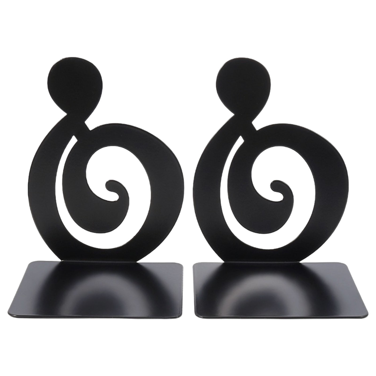 2Pcs Hollowed Musical Note Book End For Shelves Heavy Duty Metal Book ...