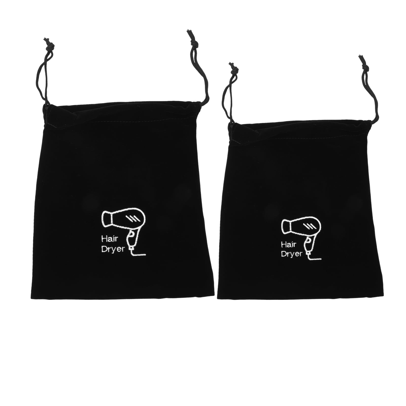 2Pcs Home Storage Bag Flocking Velour Hair Dryer Bag Hair Blower ...
