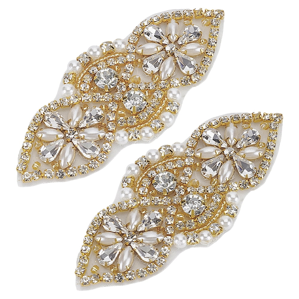 2Pcs Hotfix Rhinestone Iron on Patches Dress Shoes Garment Decoration ...