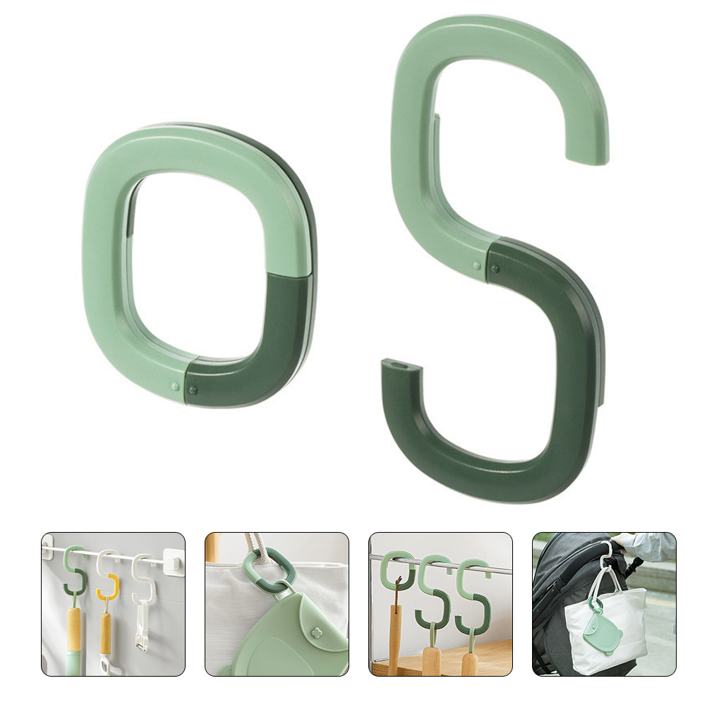 2Pcs Household Crossbar Hook Multi-Functional Utensil Hanger S-Shape ...