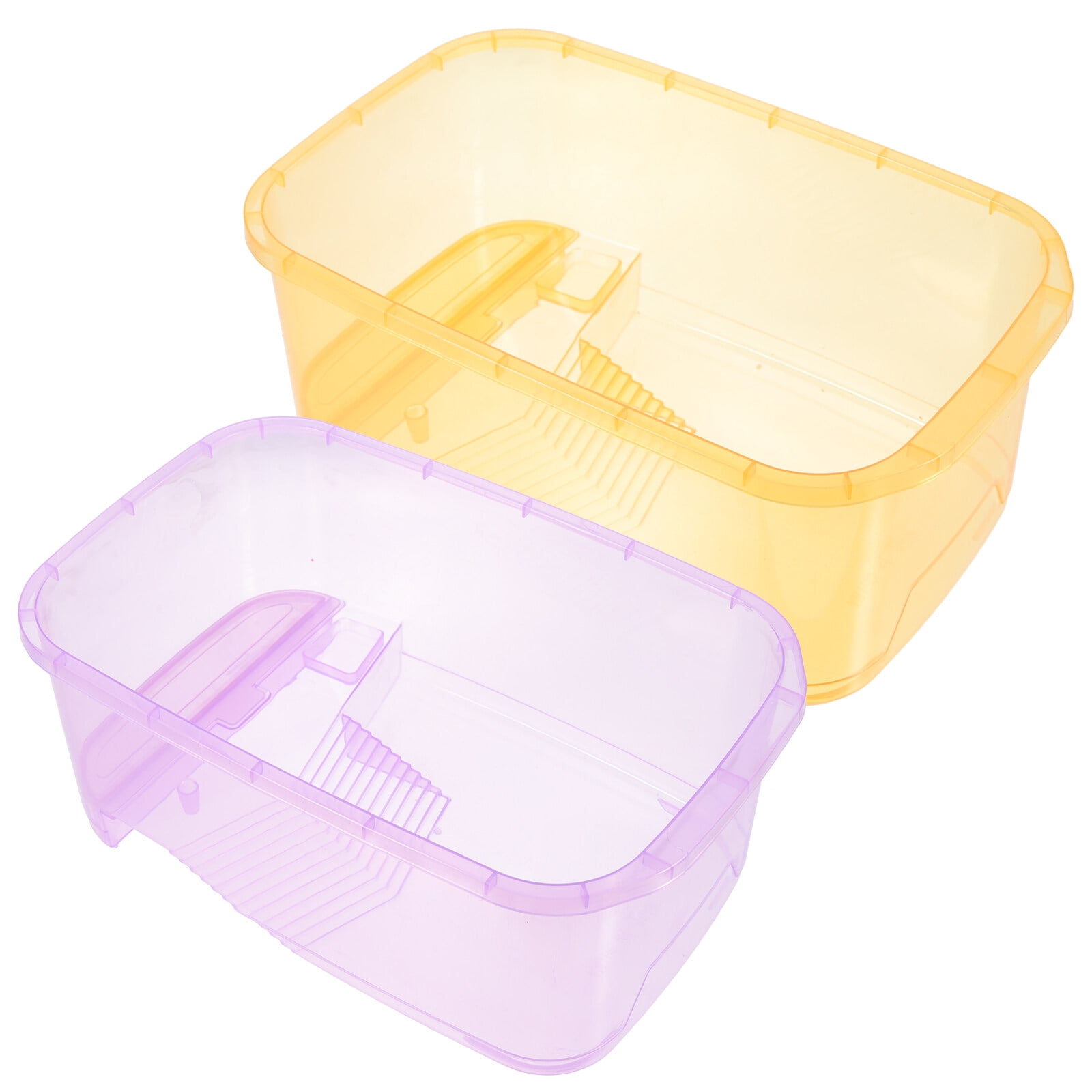 2Pcs Household Turtle Tank Reptile Habitat Tank Plastic Turtle Living ...