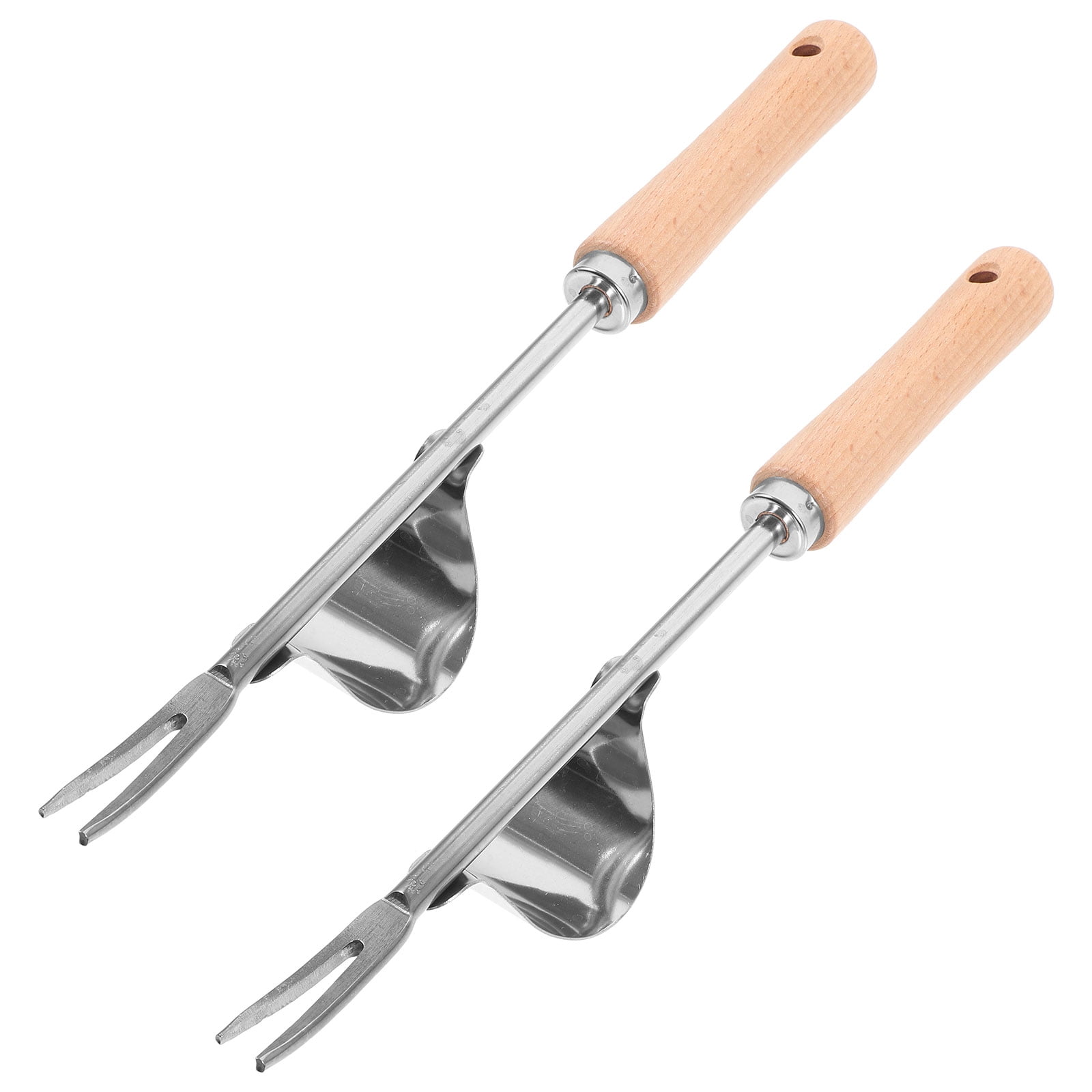 2Pcs Household Weeding Tools Wood Handle Weeding Devices Manual Weeders ...